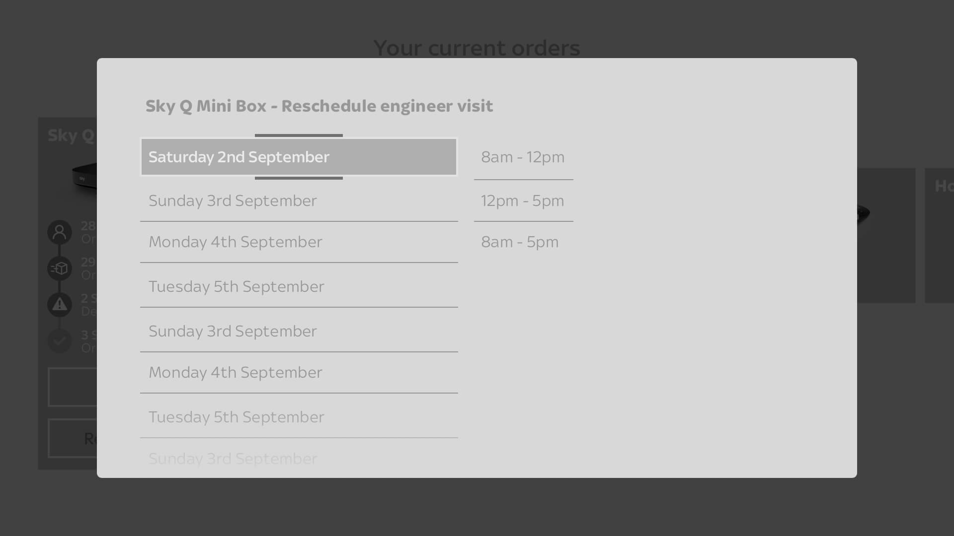 Sky Q Order Tracker | Elia Alberti